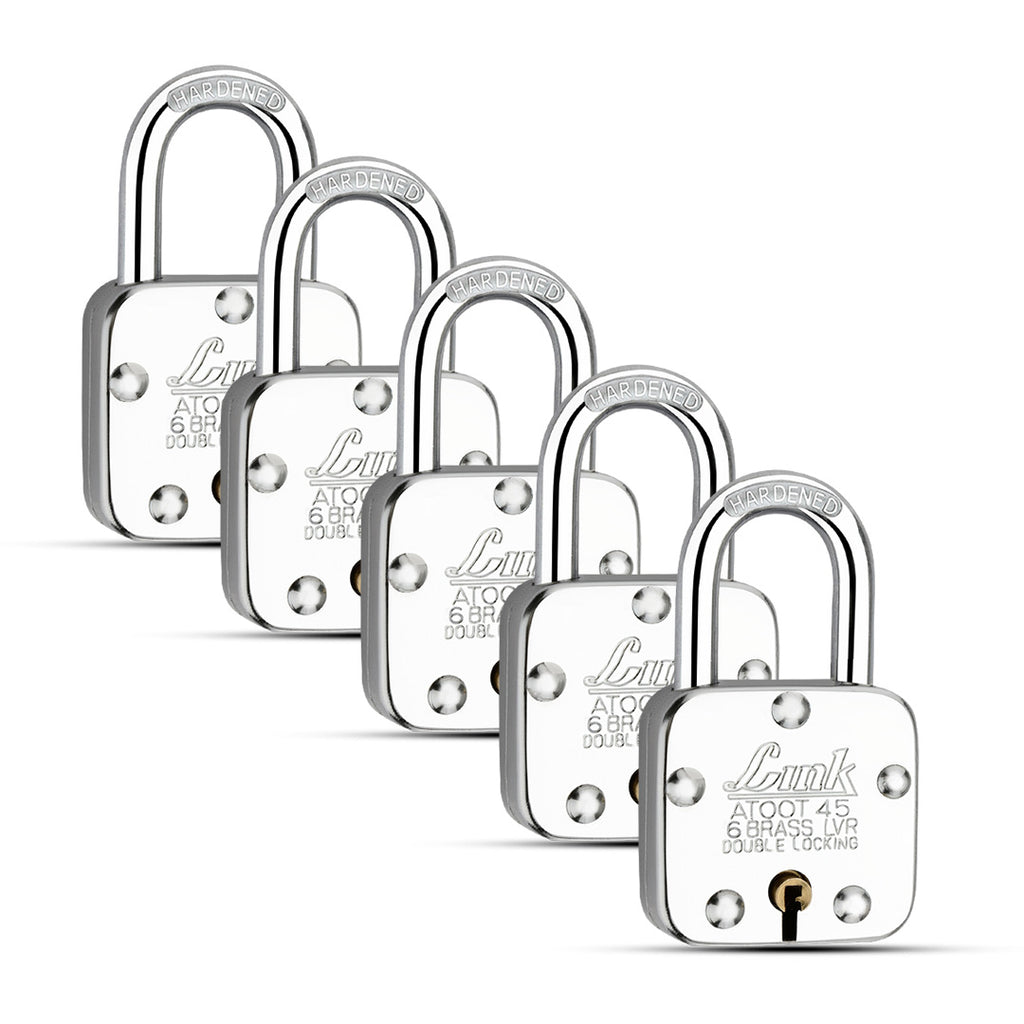 Link Atoot 45MM Padlocks 5Pcs Set | Double Locking | Steel Body | Hard ...