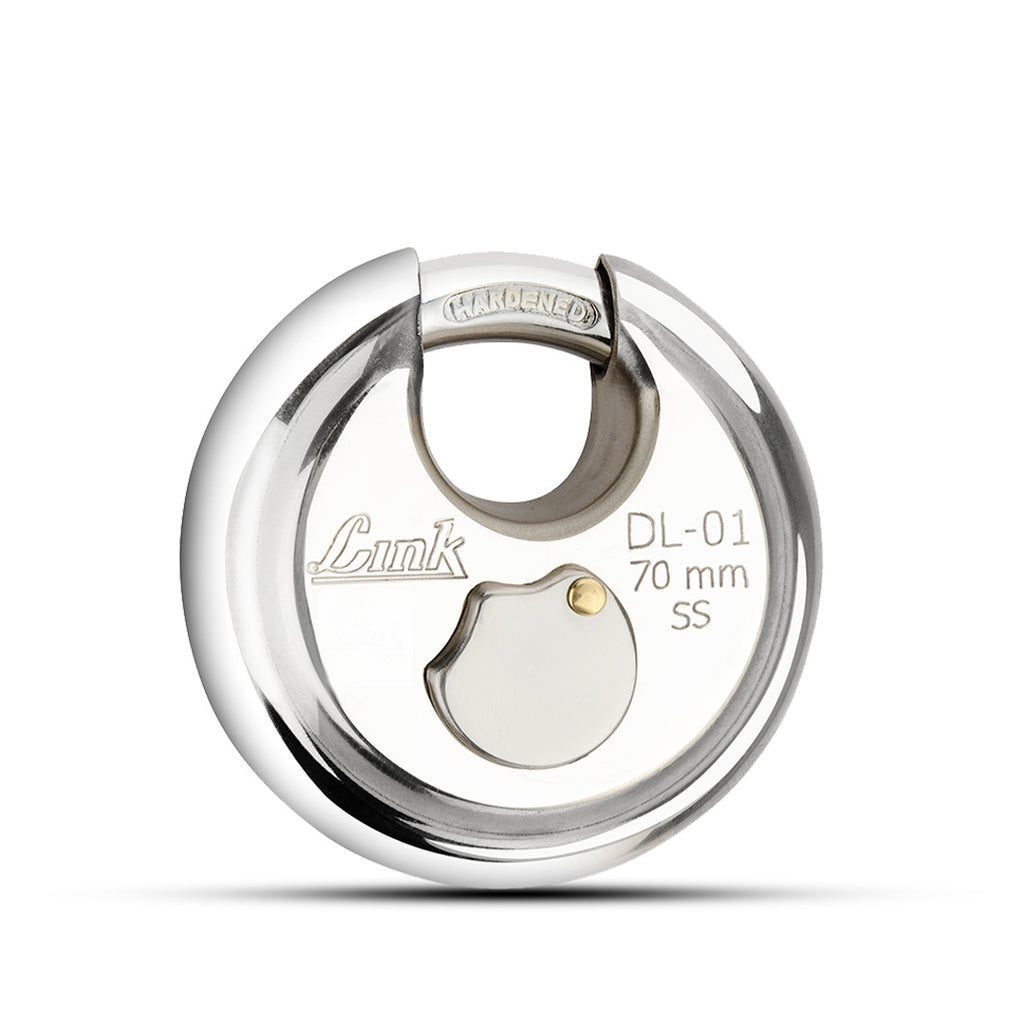 Link Disc Lock 70MM Padlocks Pack of 1 | Stainless Steel Body | Harden